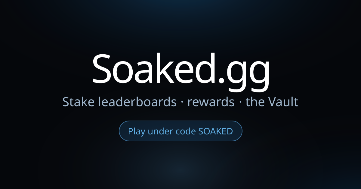 Soaked.gg — Stake leaderboards, rewards & community